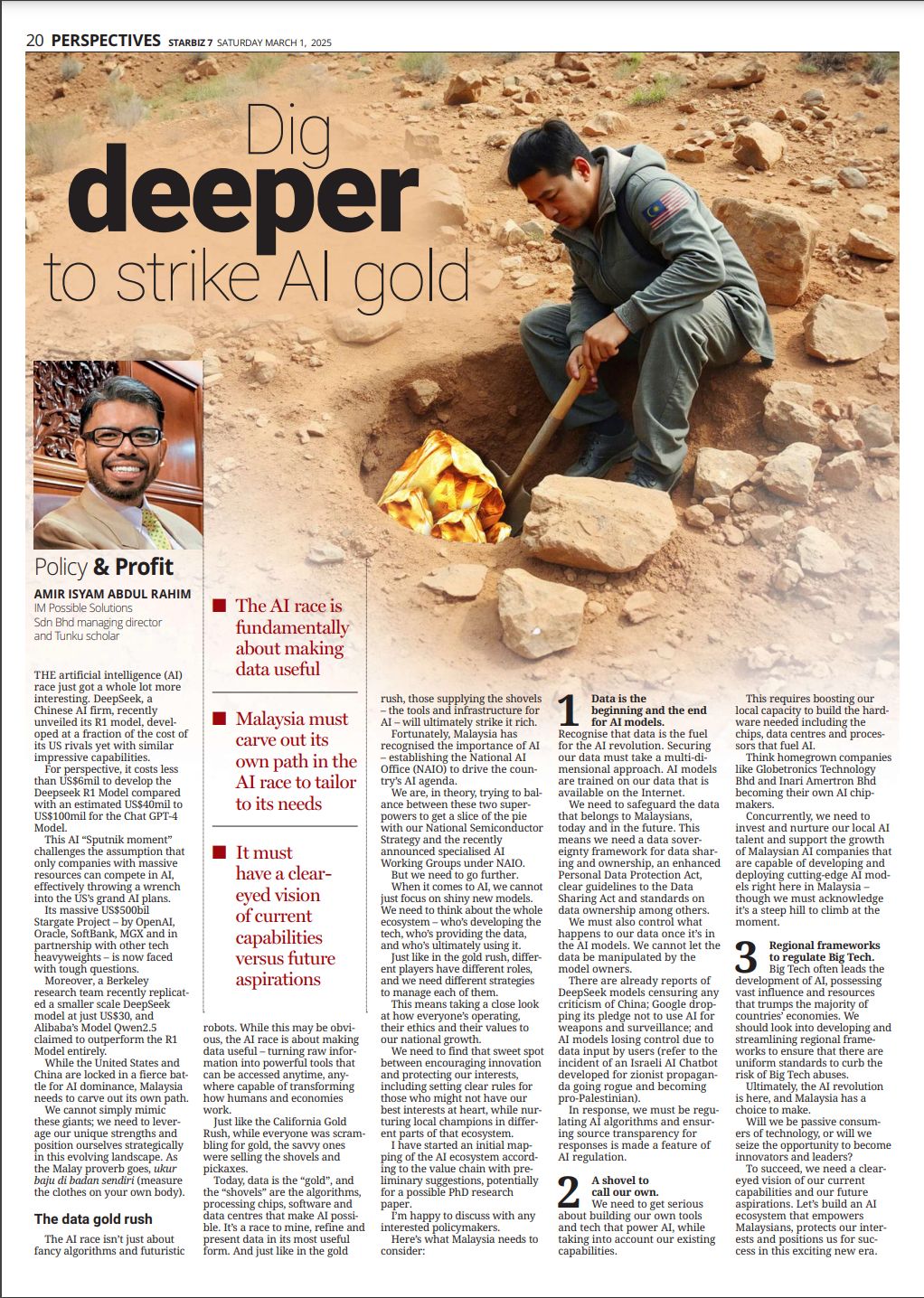 Dig Deeper to Strike AI Gold – IMPS featured article on The Star - IM ...